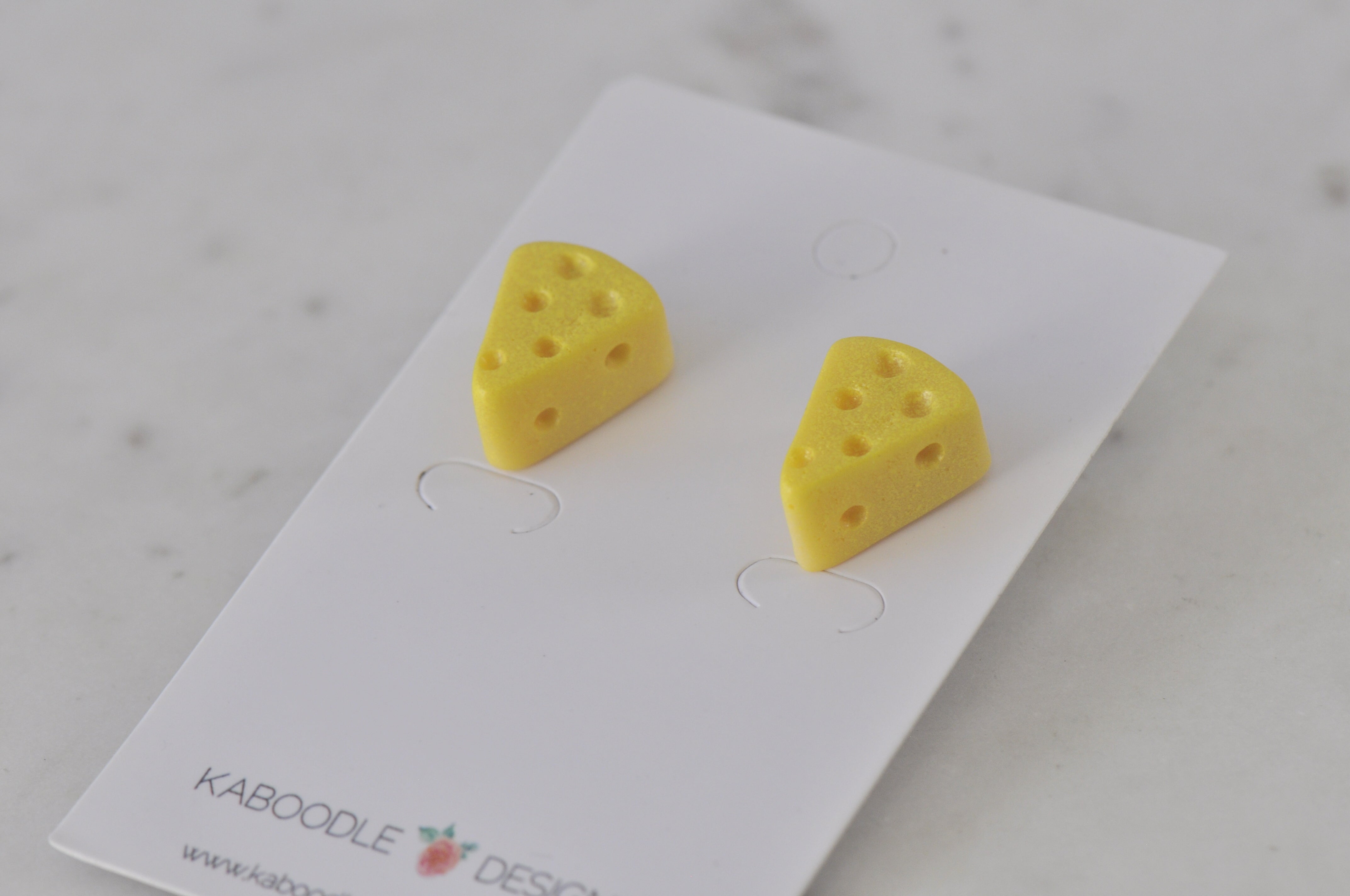 Miniature Cheese Stud Earrings – Kaboodle Designs