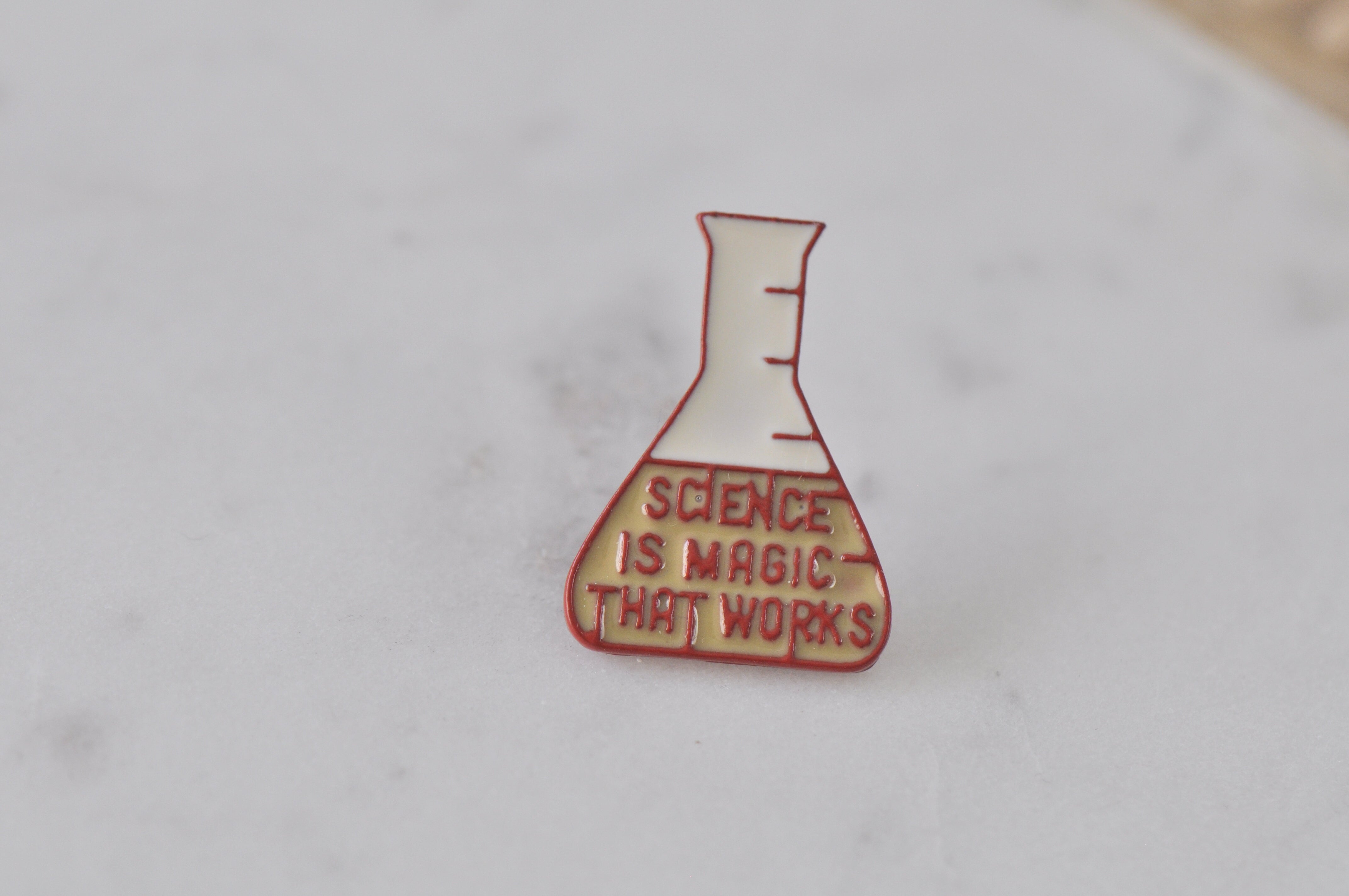 Enamel Science Is The Magic That Works Test Tube Pin Brooch – Kaboodle ...